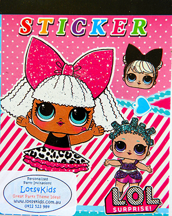 LOL SURPRISE SMALL STICKER BOOKLET PARTY LOOT FAVOUR BAG FILLERS PARTY ...